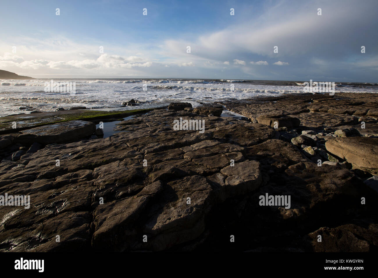 Southerndown beach also known as Dunraven Bay, located near Bridgend in ...