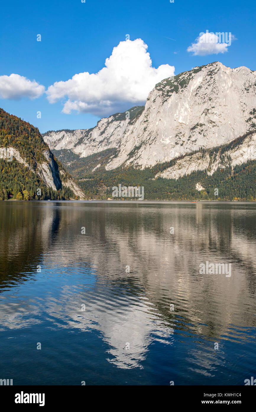 The Altausee mountain lake, in Styria, Austria, part of the Dead ...