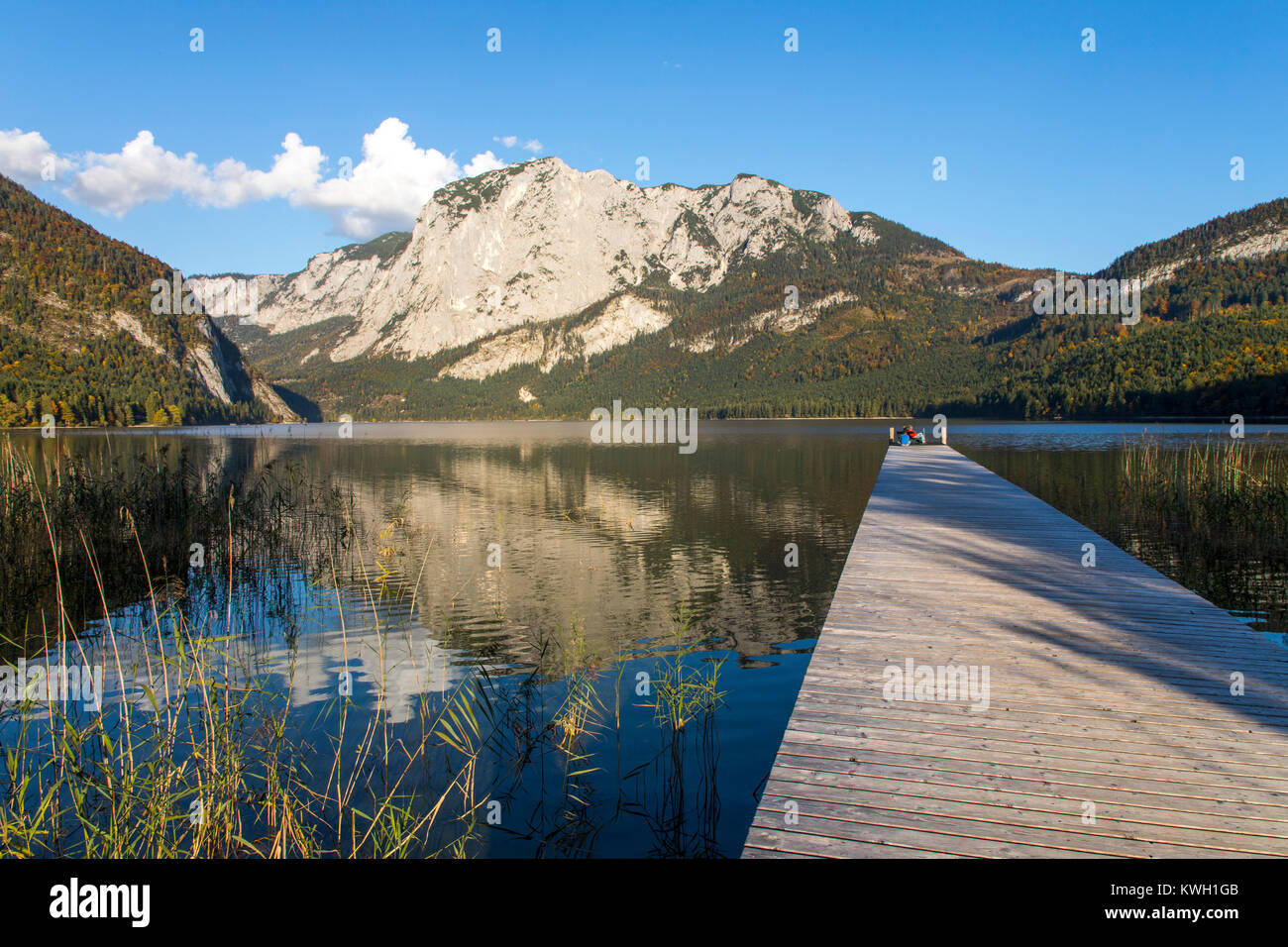 The Altausee mountain lake, in Styria, Austria, part of the Dead ...