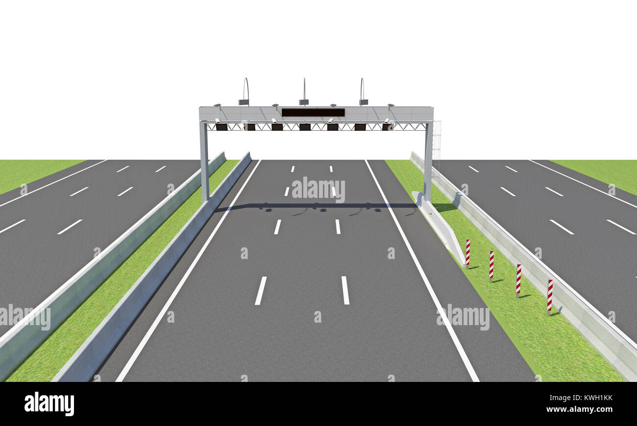 design with cameras above the road. 3d rendering Stock Photo - Alamy