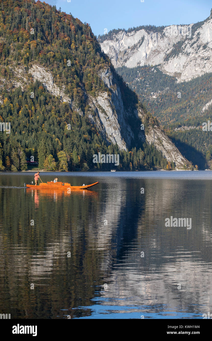 The Altausee mountain lake, in Styria, Austria, part of the Dead ...