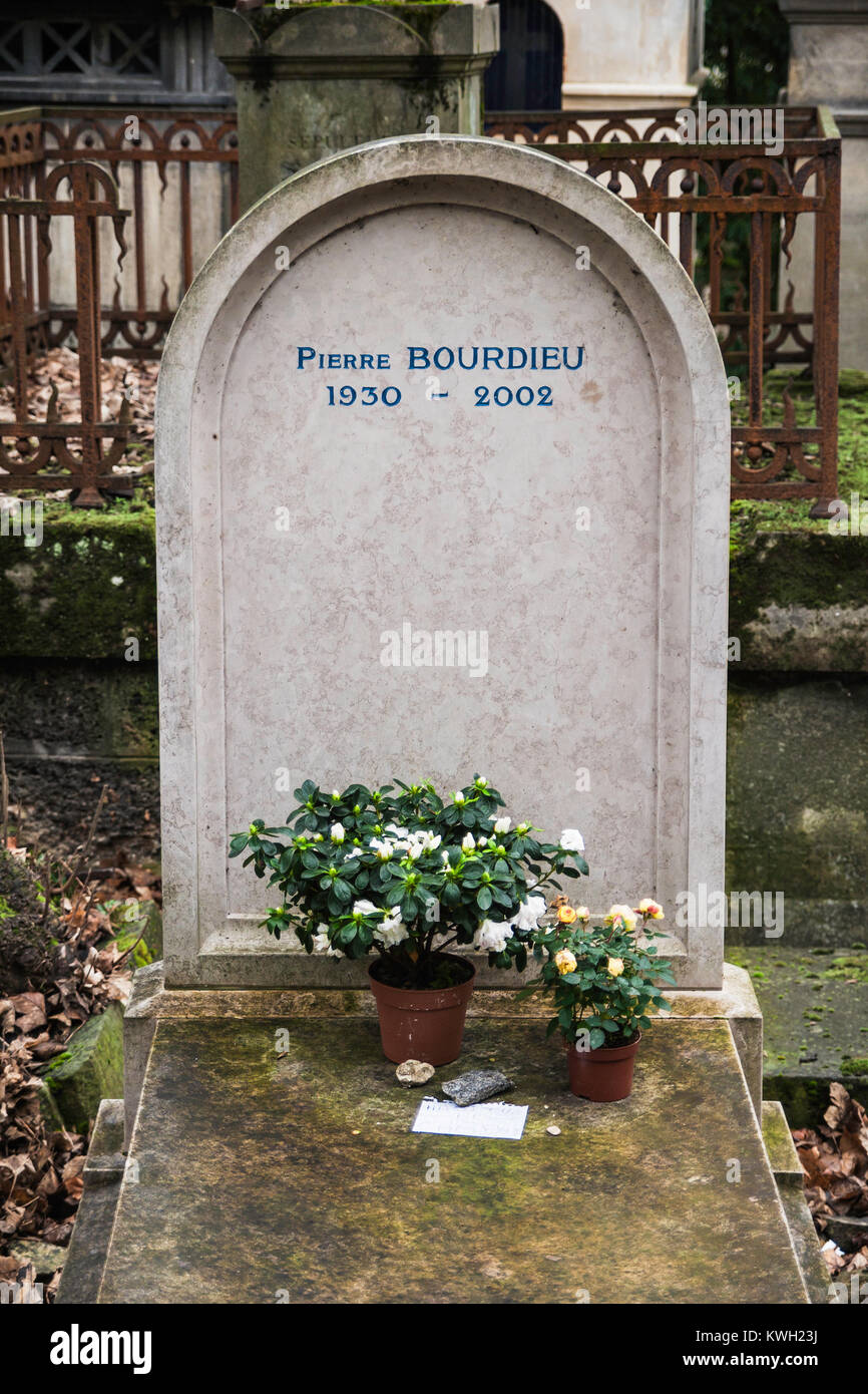 The grave of famous french sociologist and scholar Pierre Bourdieu ...