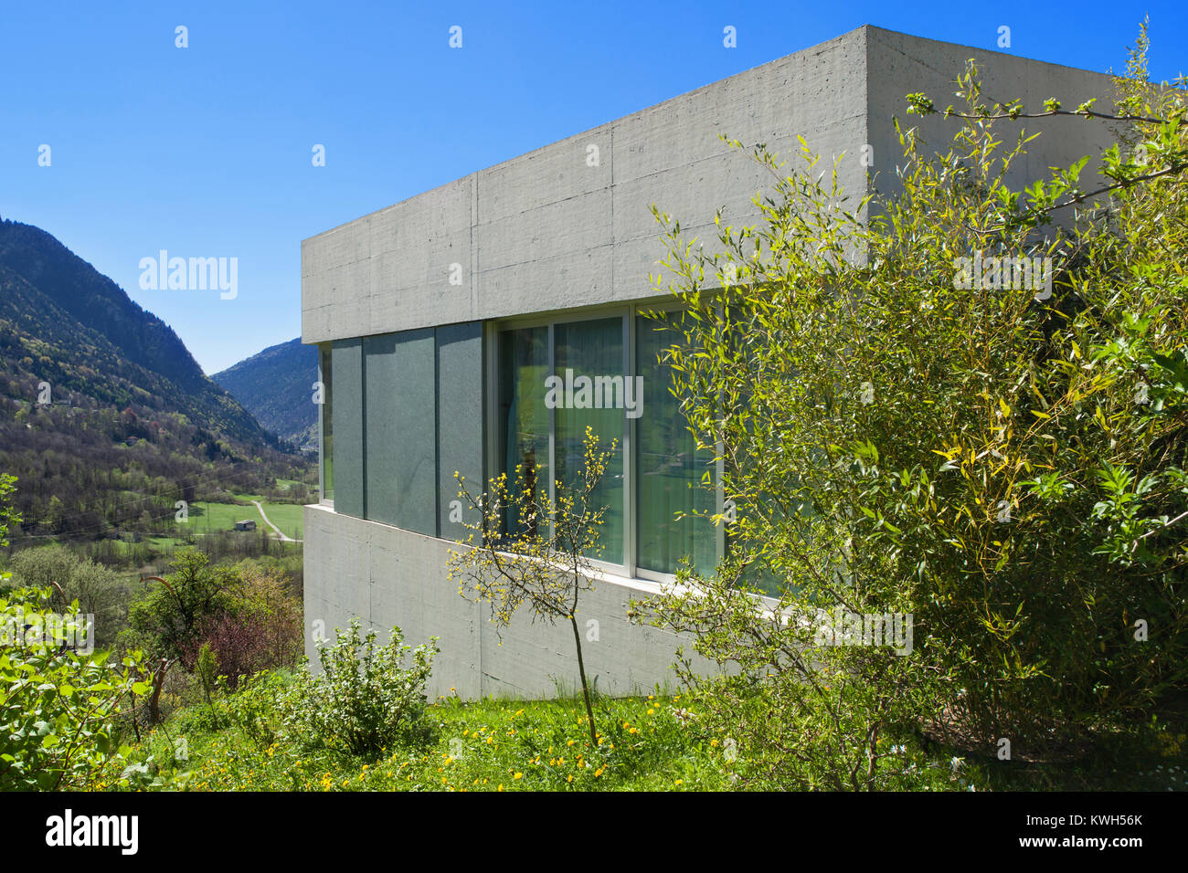 Architecture modern design, concrete house, exterior Stock Photo - Alamy