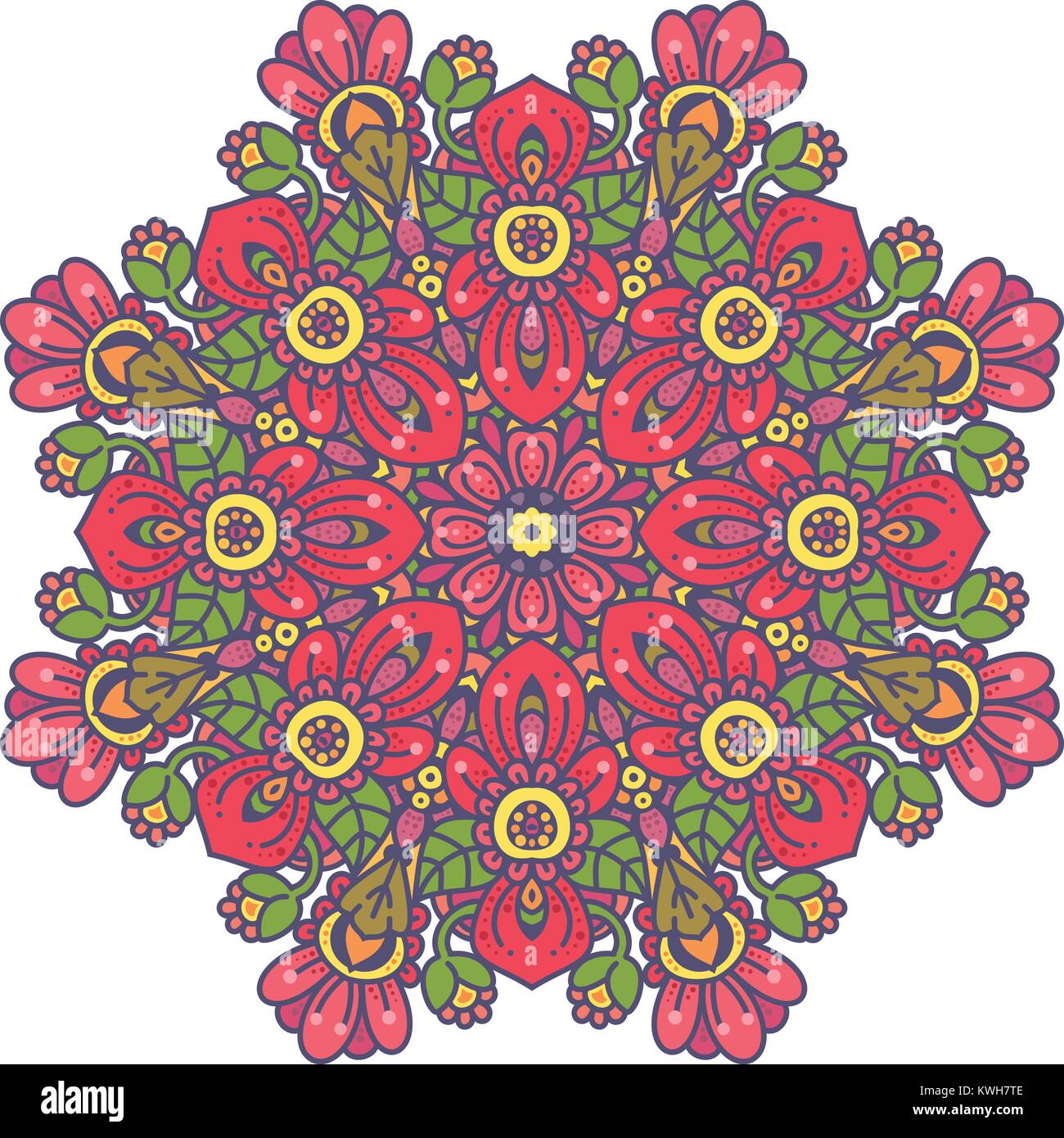 Vector round abstract circle. Mandala style Stock Vector Image & Art ...