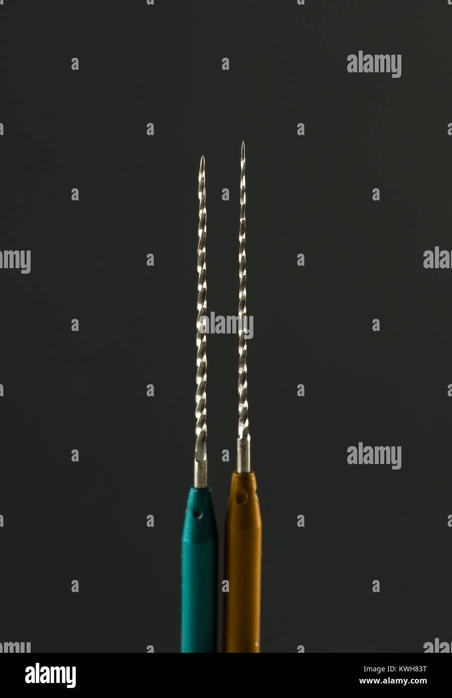 Tools for dentist work in the root canals of teeth Stock Photo - Alamy