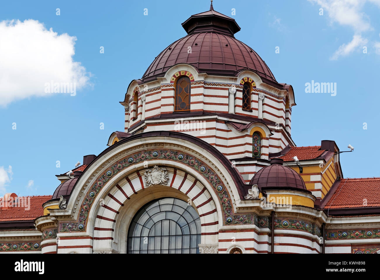 Famous Central Mineral Baths building in Sofia, Bulgaria. Vienna ...