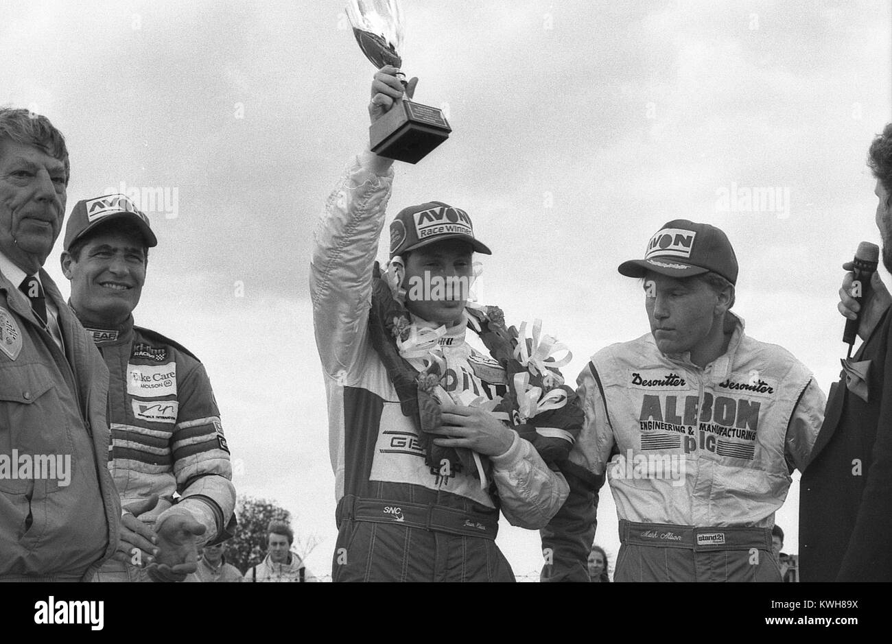 The podium, British Formula 2 Championship, round 2, Donington Park ...