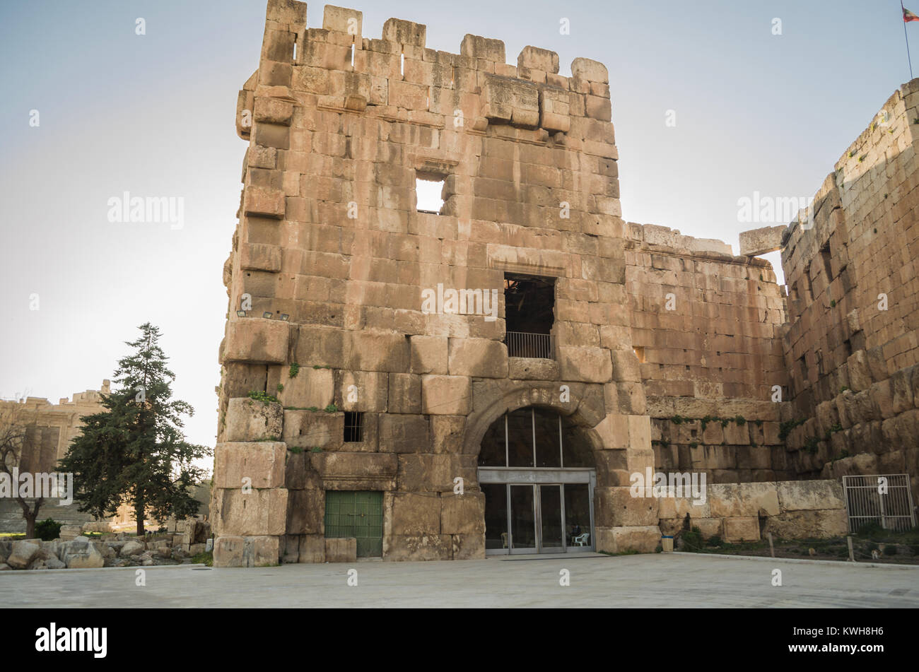 Temple of baco. Ruins of Baalbek. Ancient city of Phenicia located in ...