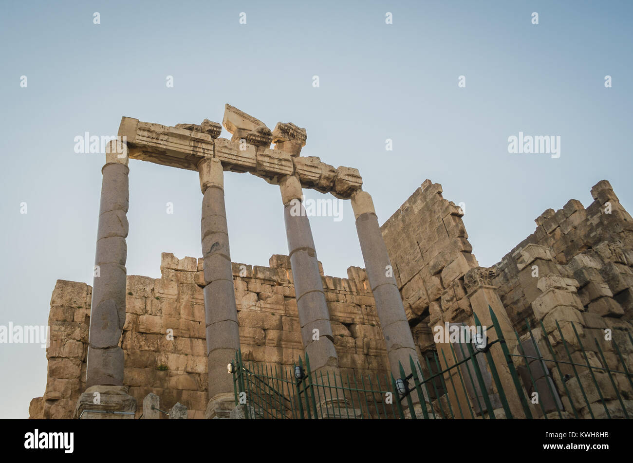 Temple of baco. Ruins of Baalbek. Ancient city of Phenicia located in ...