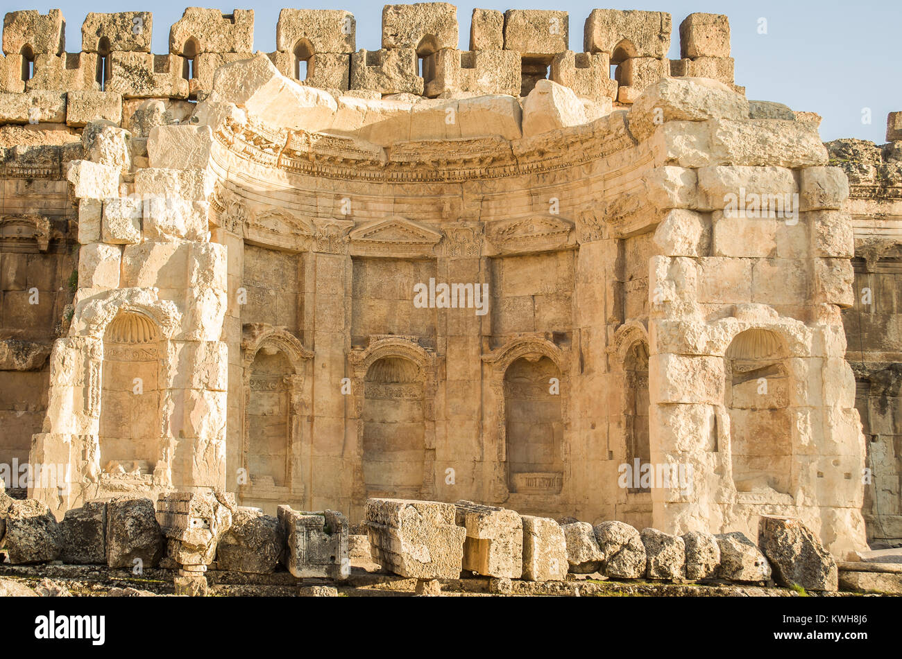 Temple of baco. Ruins of Baalbek. Ancient city of Phenicia located in ...