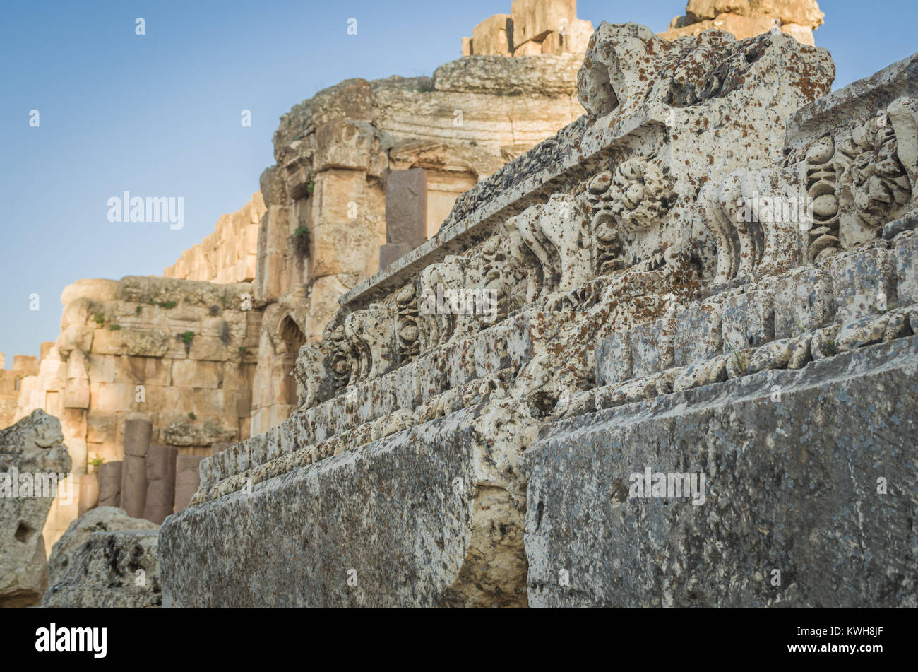 Temple of baco. Ruins of Baalbek. Ancient city of Phenicia located in ...