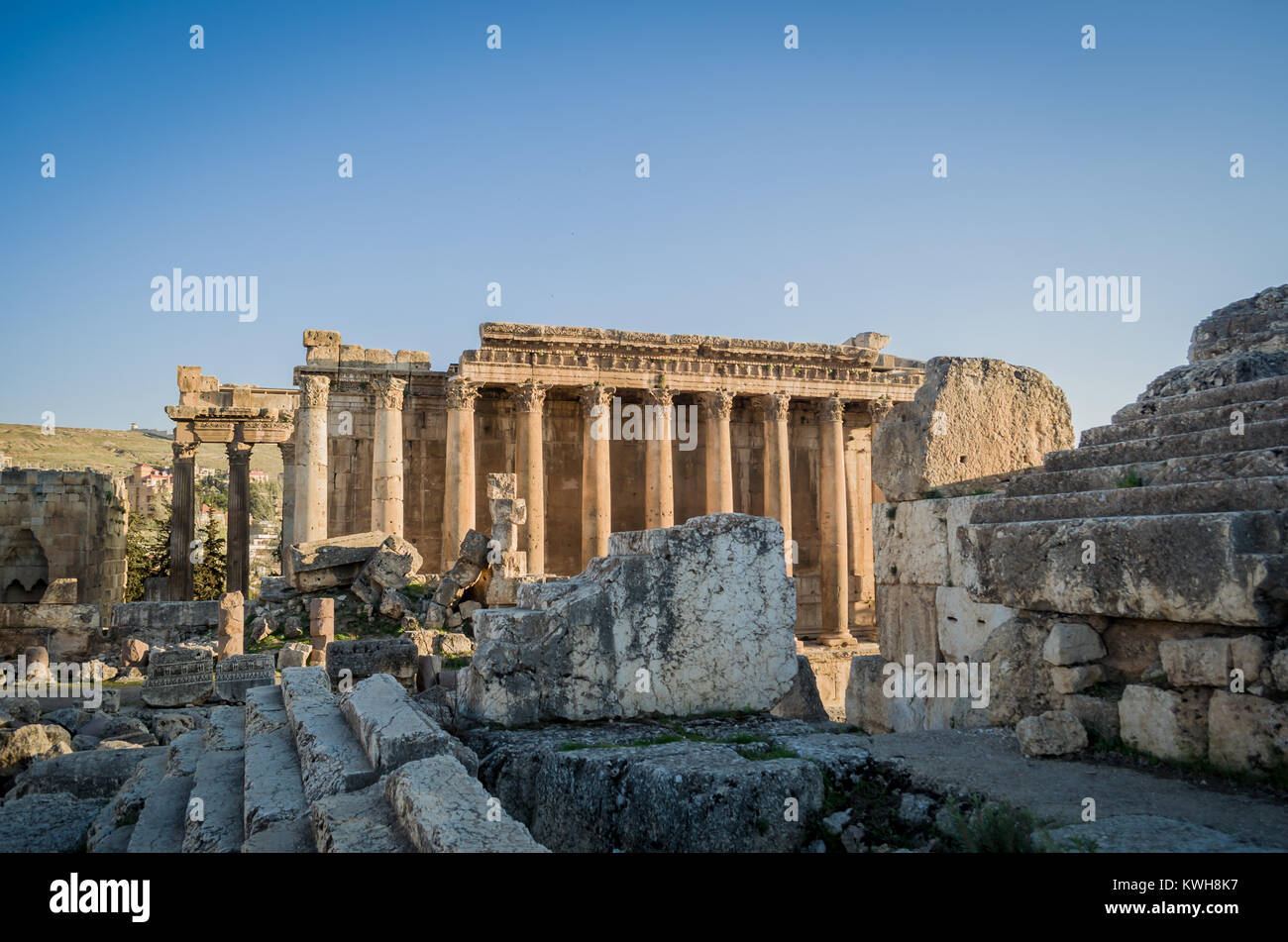 Temple of baco. Ruins of Baalbek. Ancient city of Phenicia located in ...
