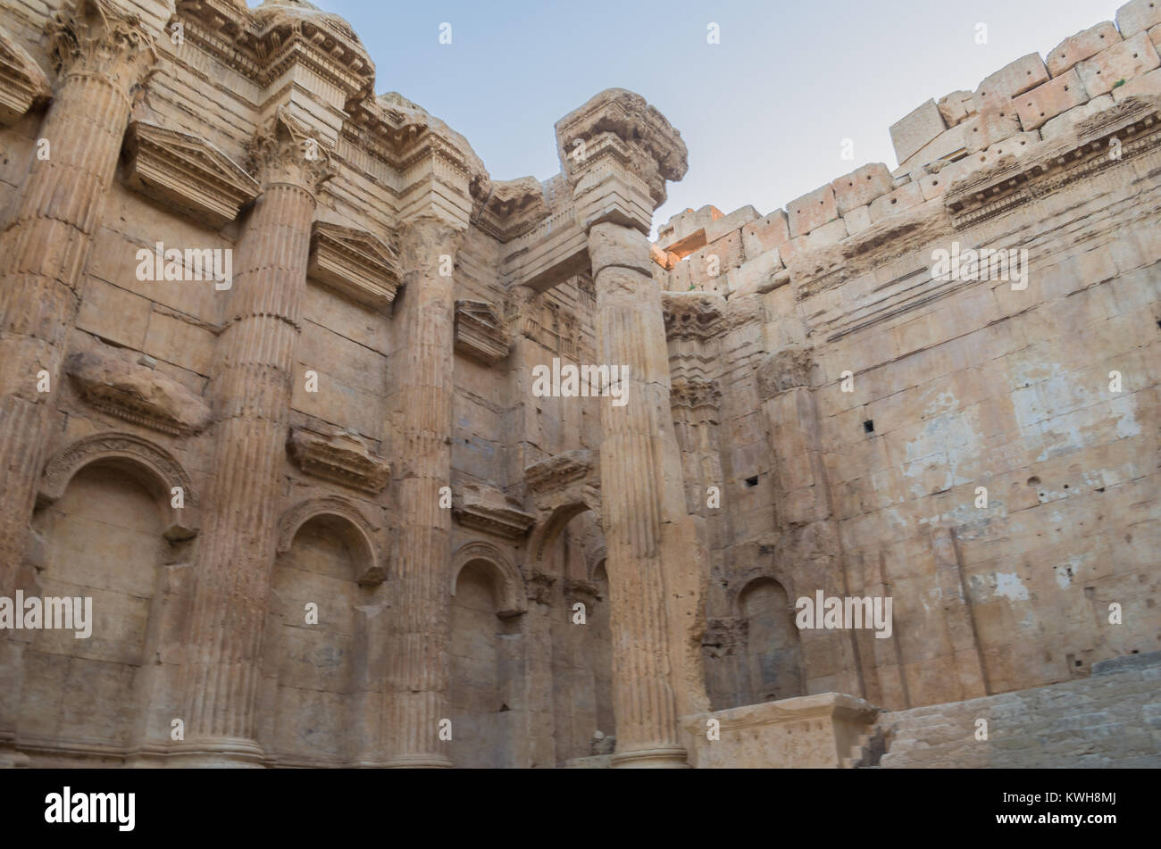 Temple of baco. Ruins of Baalbek. Ancient city of Phenicia located in ...