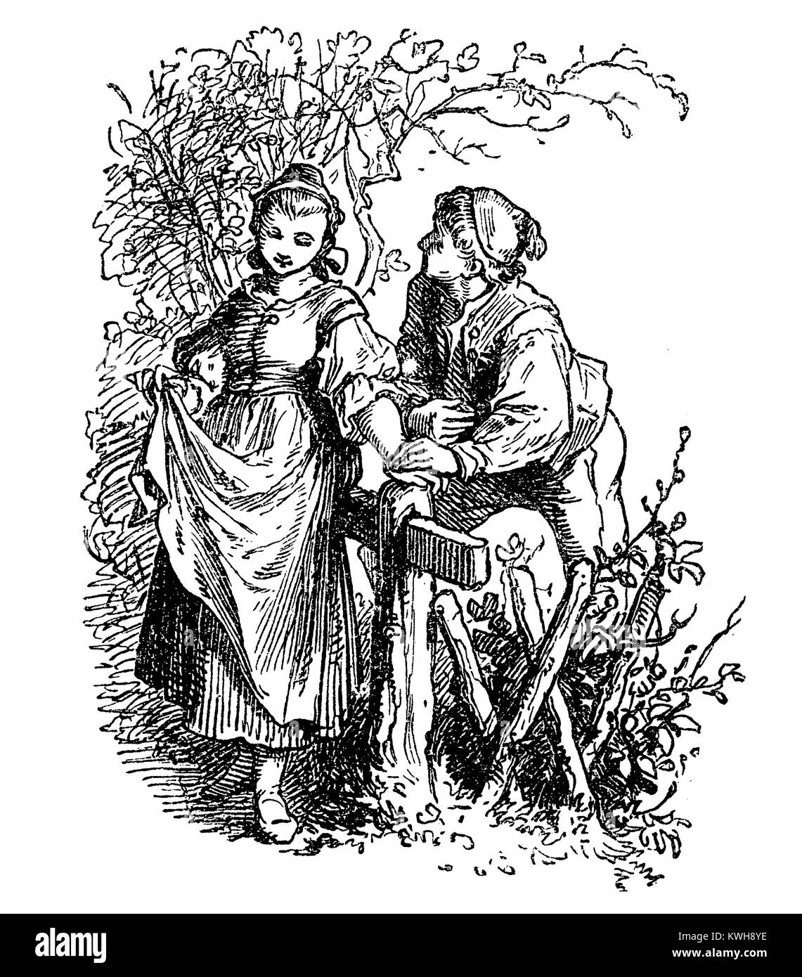 Girl peasant Cut Out Stock Images & Pictures - Alamy