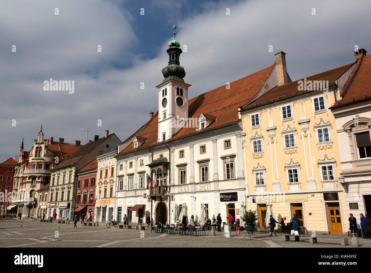 The town hall (Mariborski rotovž) in Maribor, Slovenia. The municipal ...