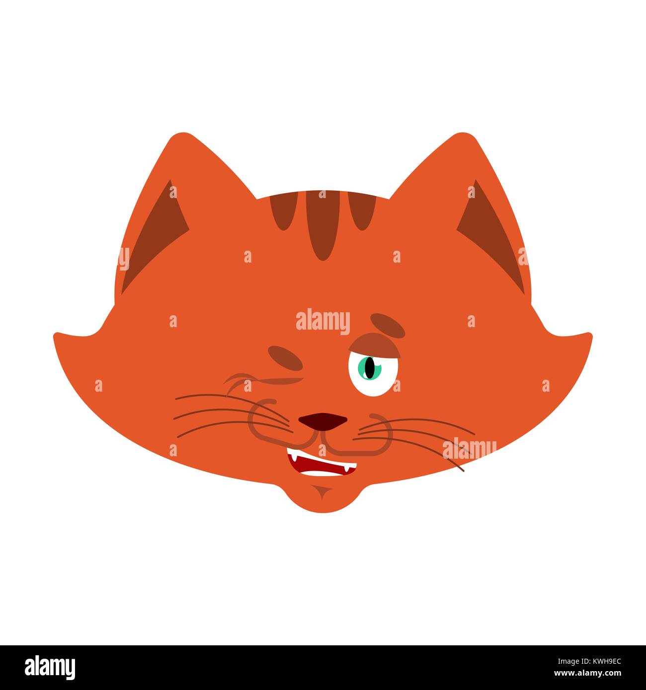 Winking cat Stock Vector Images - Alamy