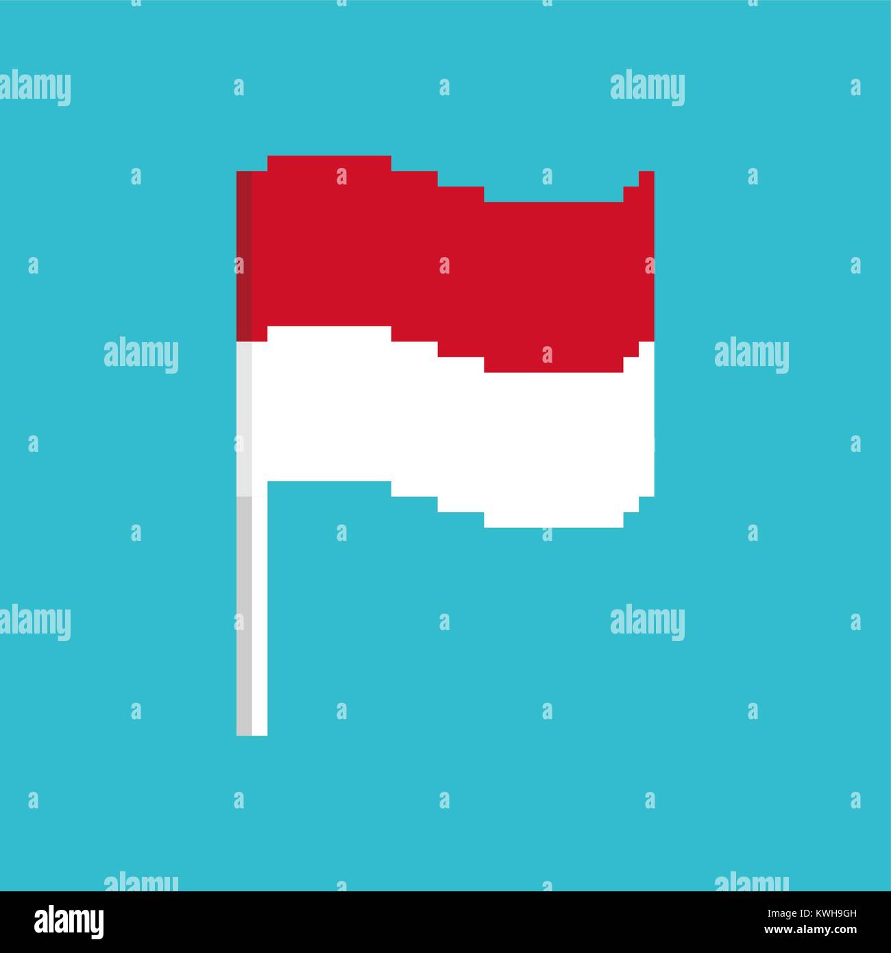 Monaco Pixel flag. Pixelated banner. political bit icon. Vector ...