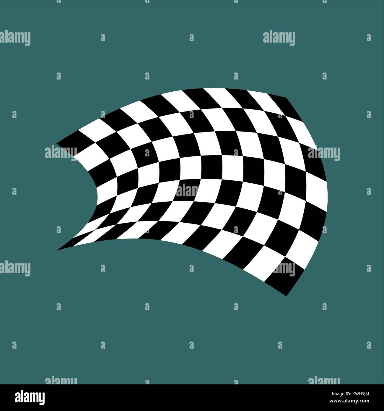 Racing flag isolated. Finish banner. Vector illustration Stock Vector ...