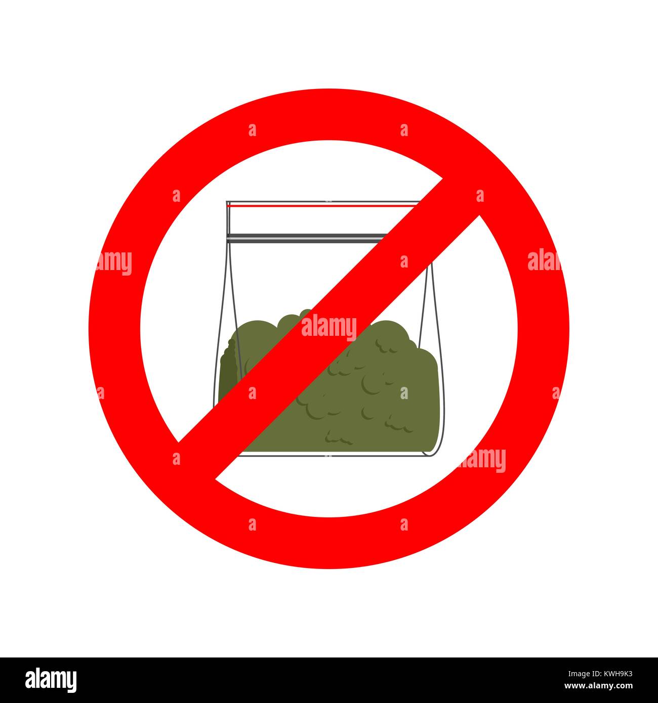 Plastic bag of marijuana Stock Vector Images - Alamy