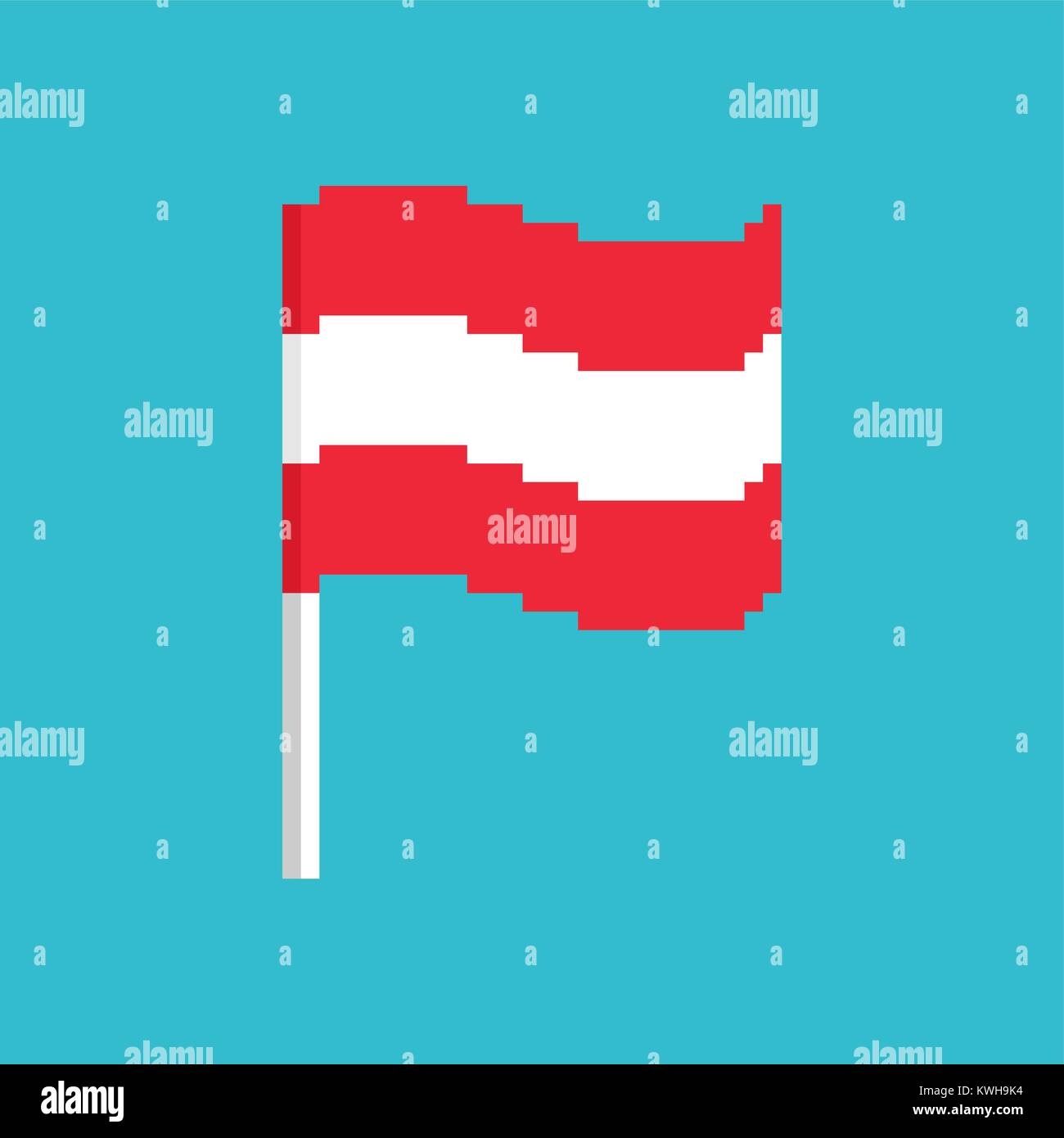 Austria Pixel flag. Pixelated banner Austrian. political bit icon ...