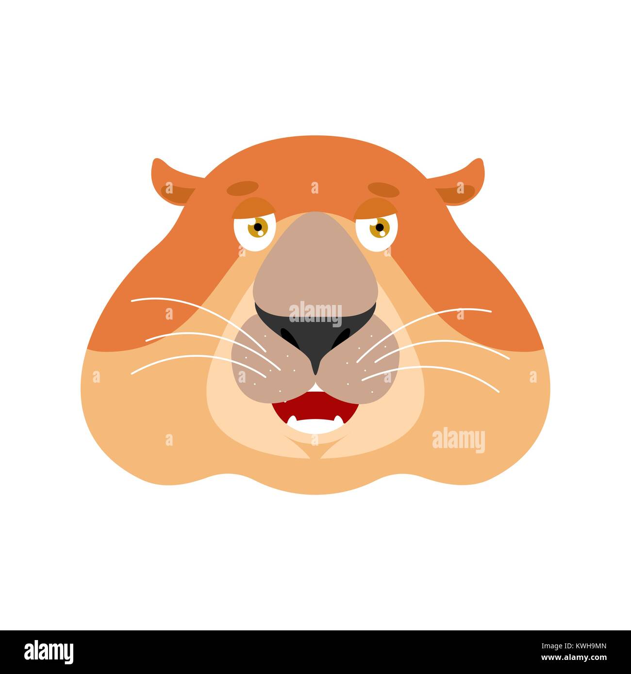 Groundhog happy emoji. Woodchuck merry emotions. Marmot Joyful ...