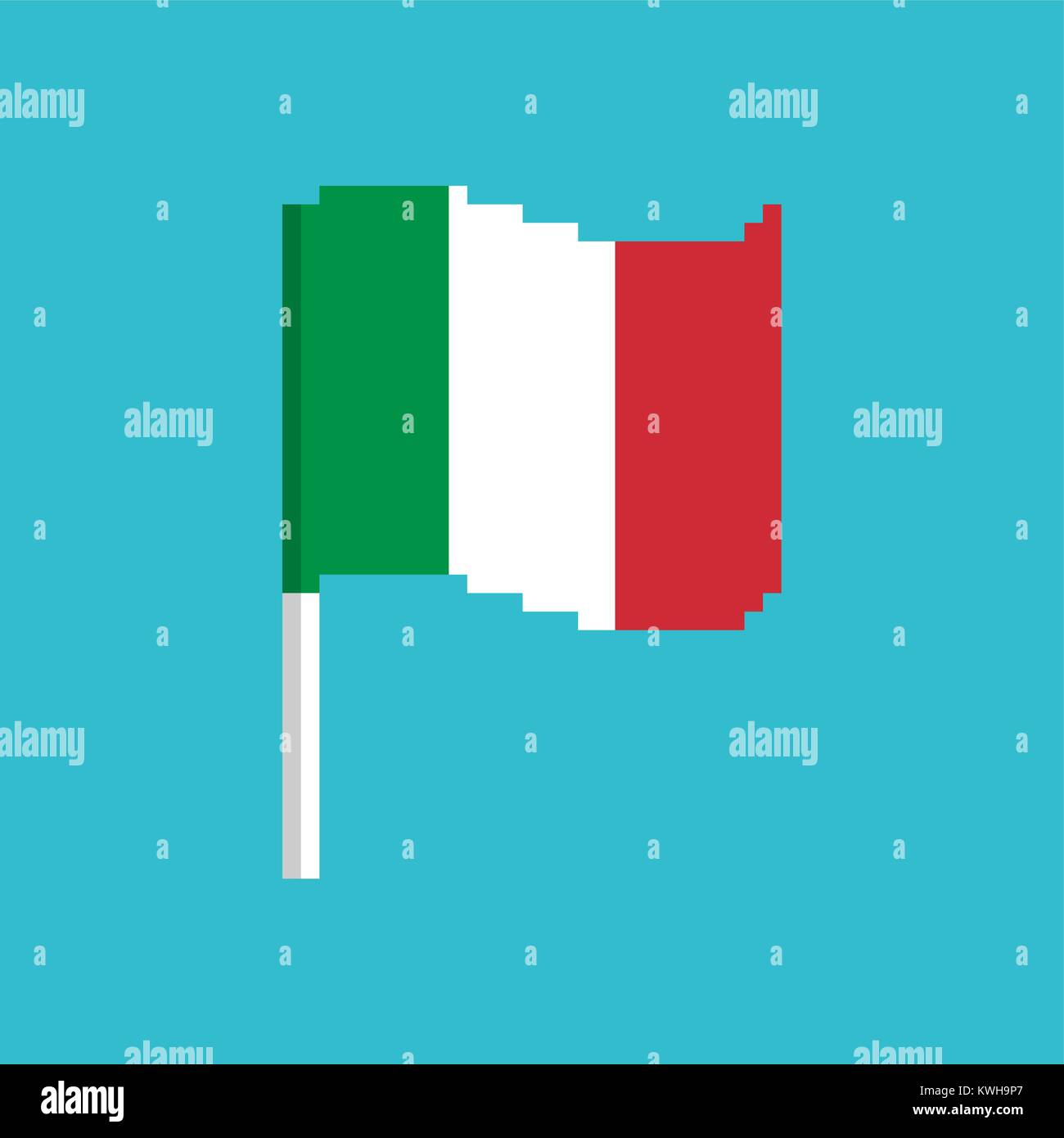 Mosaic of the italian flag Stock Vector Images - Alamy
