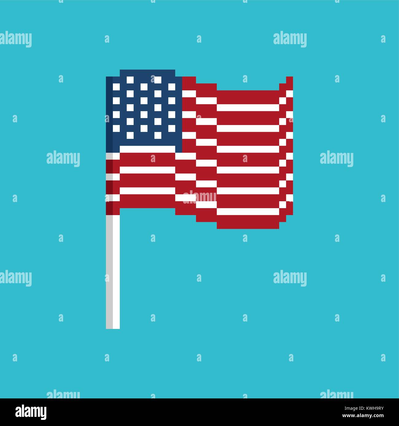 USA Pixel flag. Pixelated banner America. political bit icon. Vector illustration Stock Vector ...