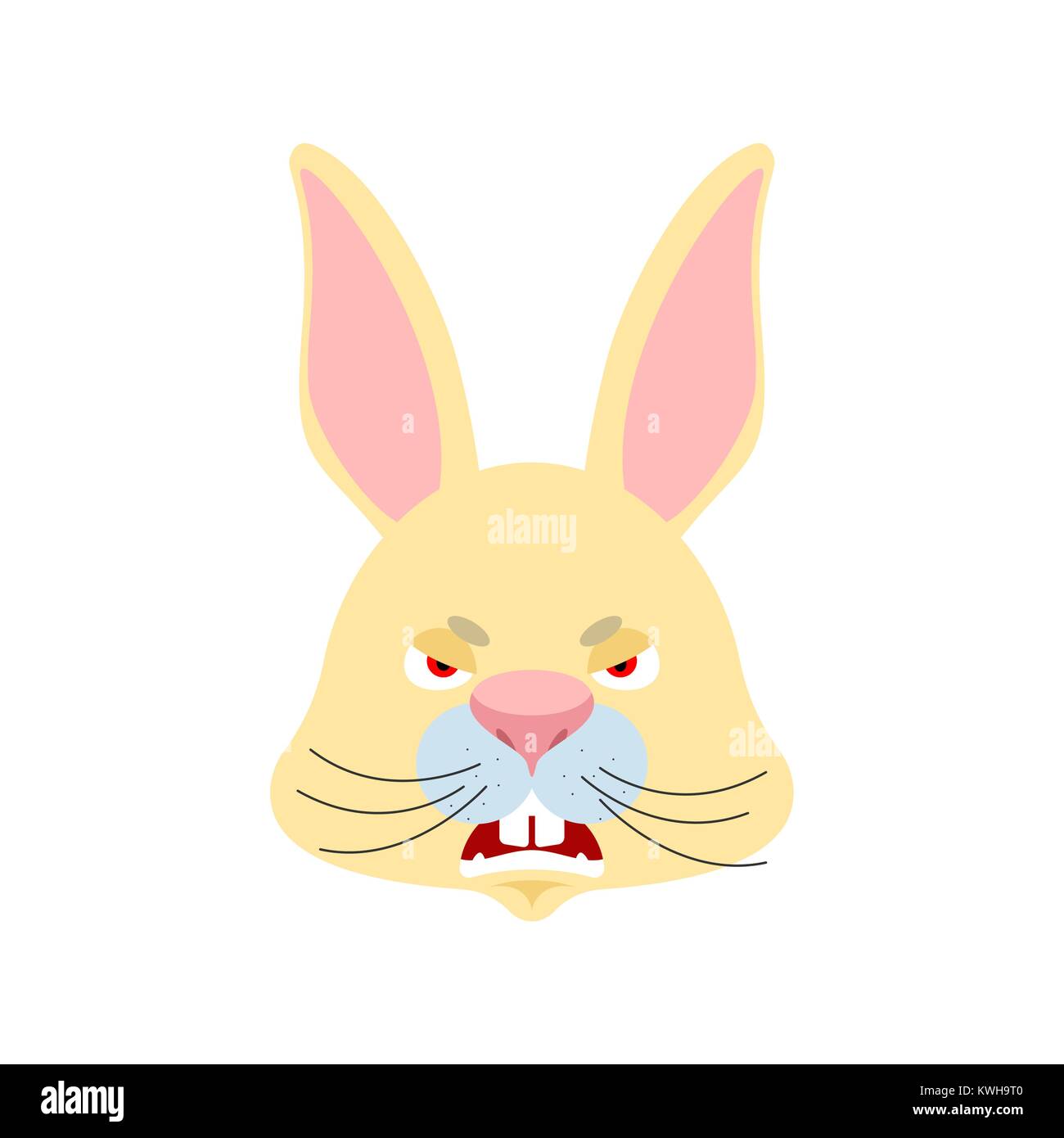 Evil Rabbit Face Drawing