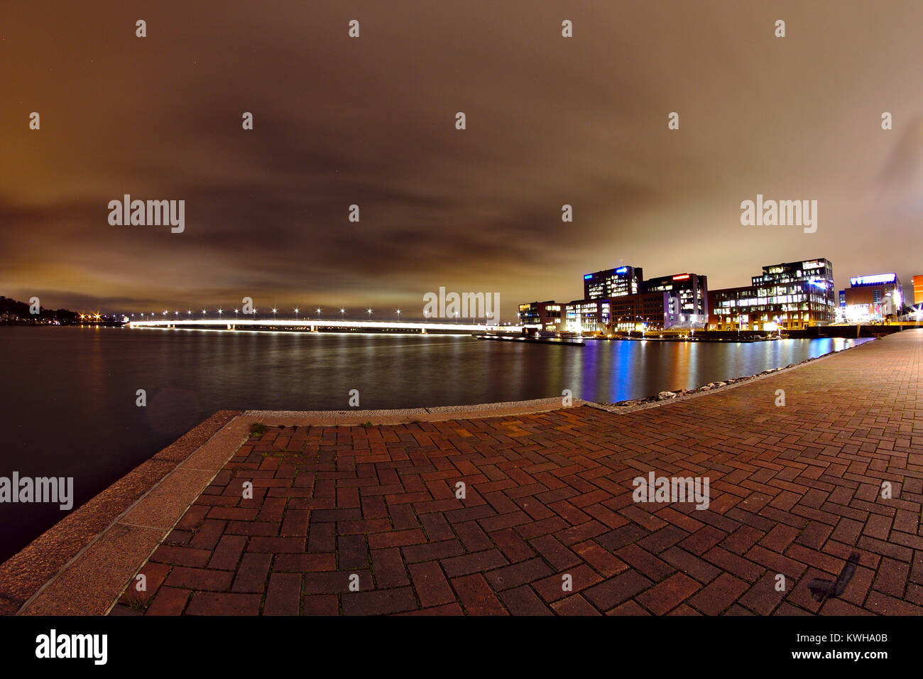 City at night - Helsinki Salmisaari Stock Photo - Alamy