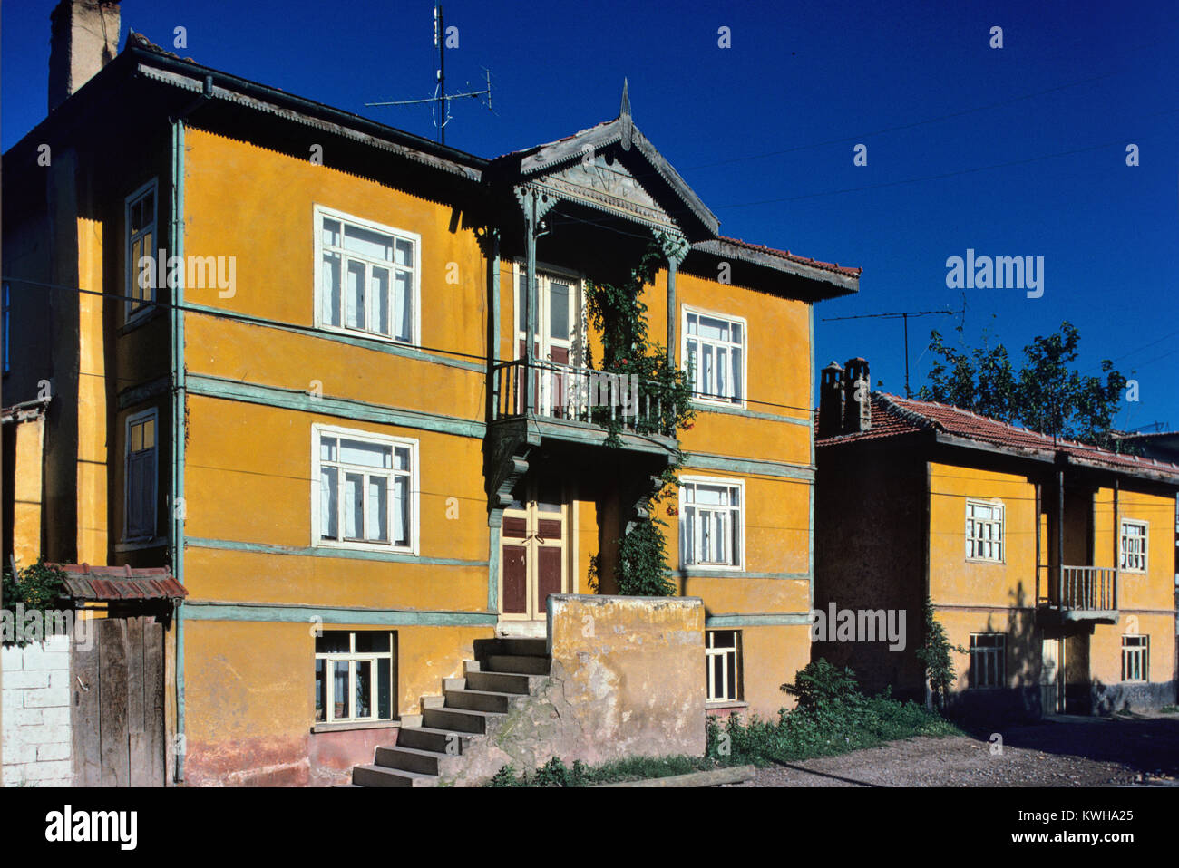 Traditional Turkish Village Houses, or Yellow Houses, Iznik, Turkey ...