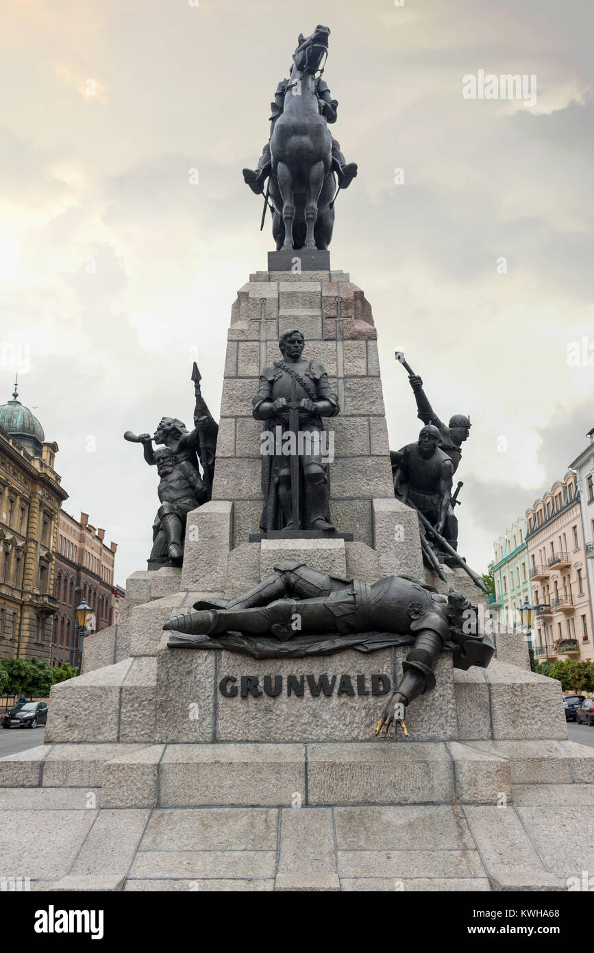 Krakow, Poland - August 7, 2017:The Grunwald monument was erected in ...