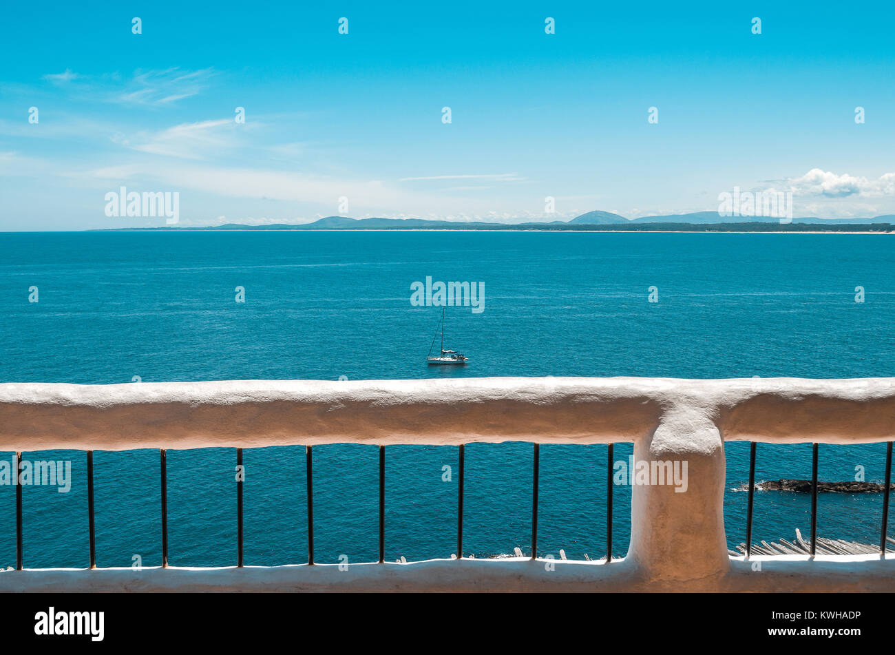 View of the sea from Punta Ballena, Punta del Este, Uruguay Stock Photo ...