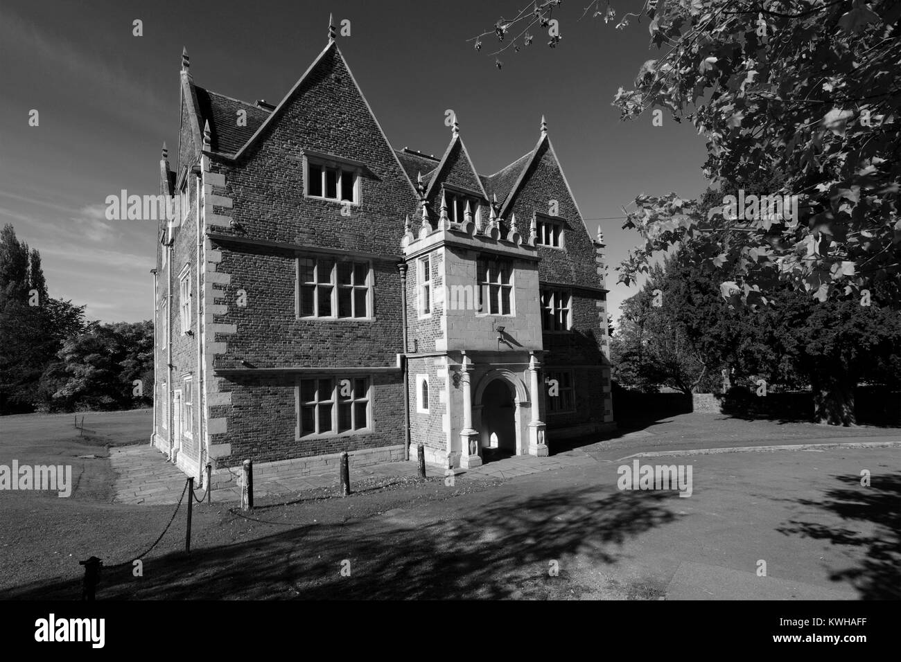 Autumn colours, The Red Hall, Bourne town; Lincolnshire; England; UK ...