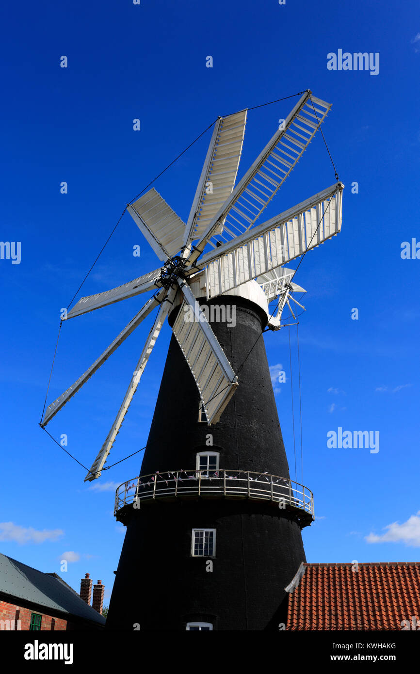 Heckington Windmill, Heckington village, Lincolnshire; England; UK ...
