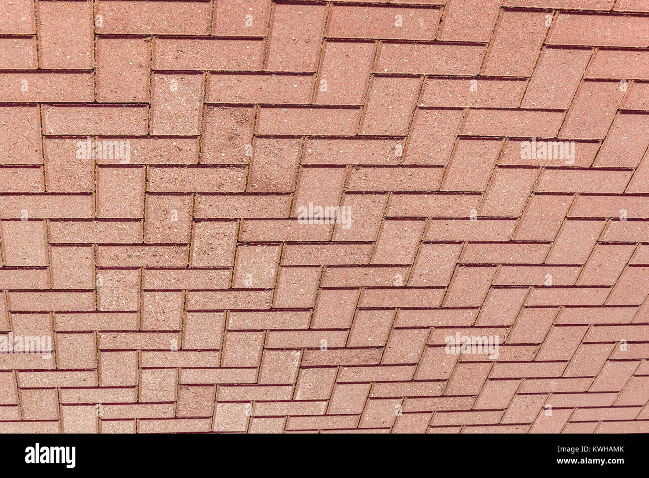 Color picture of tiled red brick pavement, detail Background Stock ...