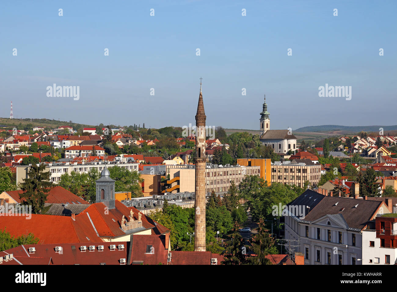famous minaret landmark Eger Hungary Europe Stock Photo - Alamy
