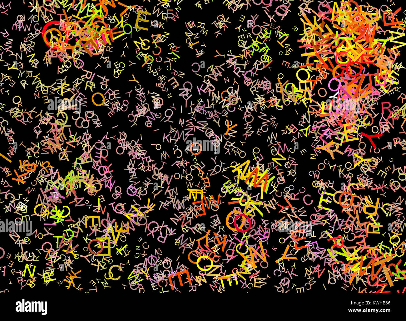 Colorful Type Background. 3D rendering Stock Photo - Alamy