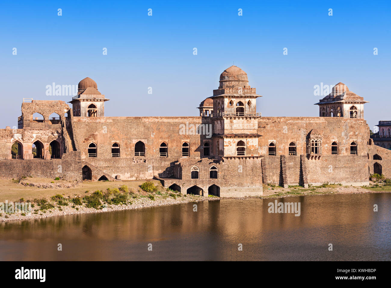 Jahaz Mahal (Ship Palace) in Mandu, Madhya Pradesh, India Stock Photo ...