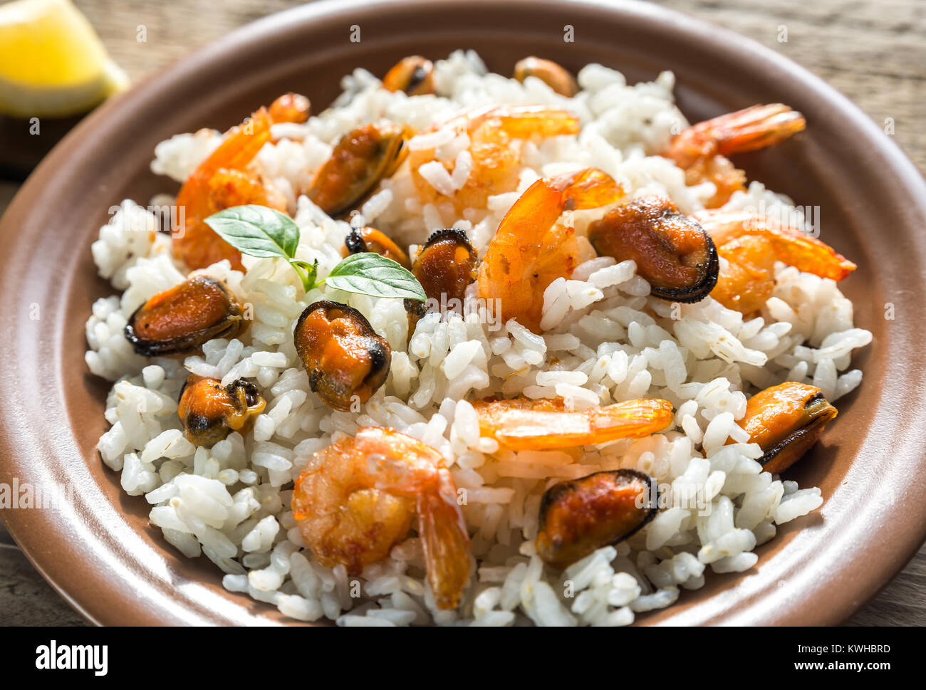 Carnaroli rice with seafood Stock Photo - Alamy