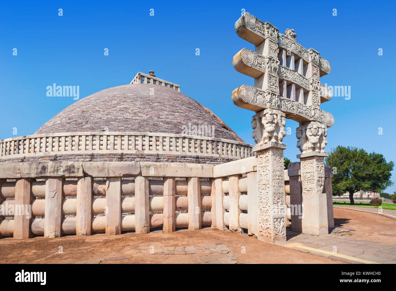 Sanchi Stupa is located at Sanchi Town, Madhya Pradesh state in India ...