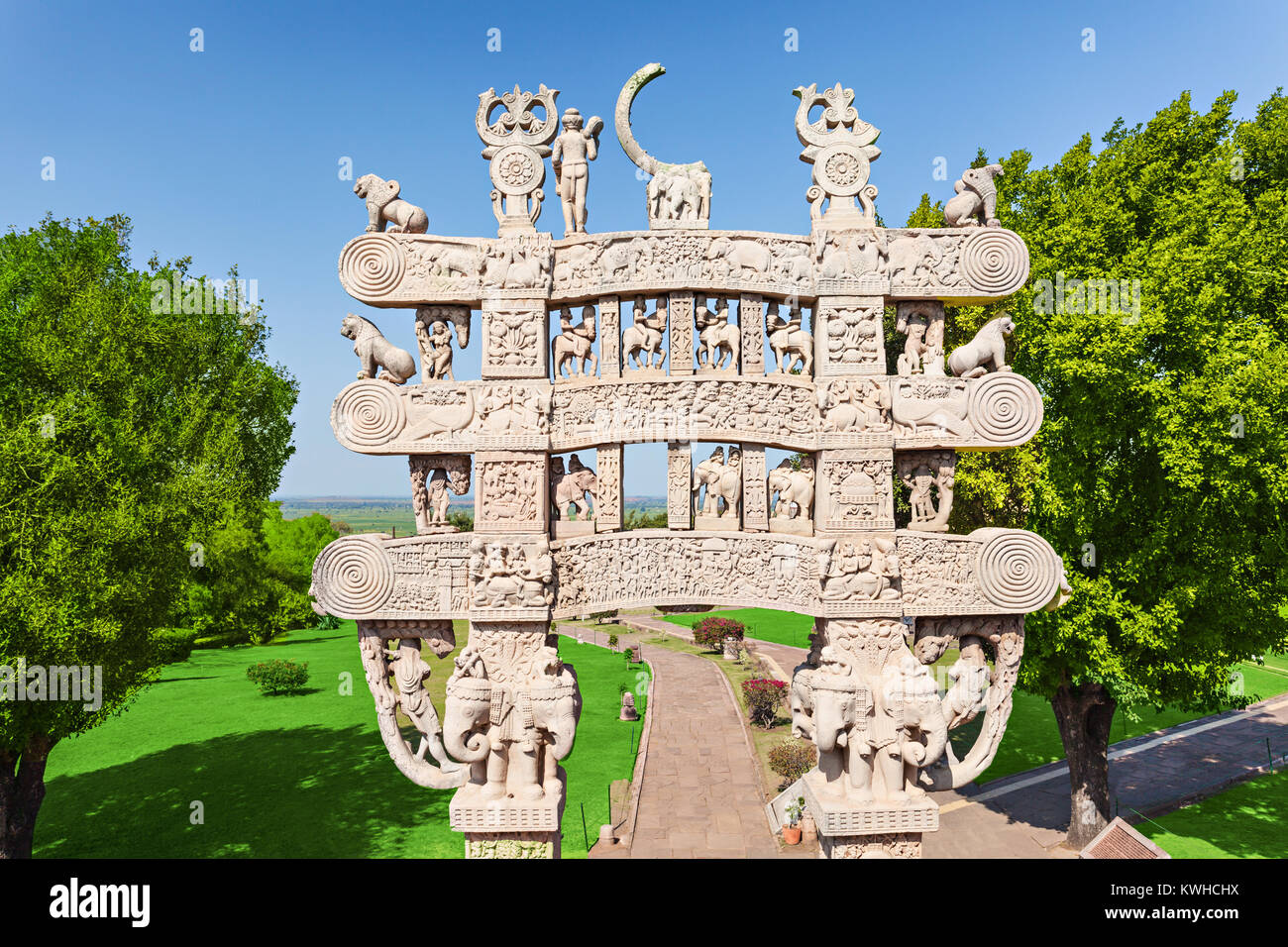 Sanchi Stupa is located at Sanchi Town, Madhya Pradesh state in India ...