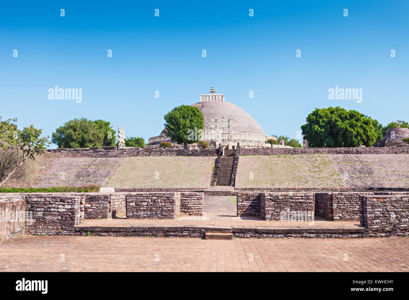 Sanchi Stupa is located at Sanchi Town, Madhya Pradesh state in India ...