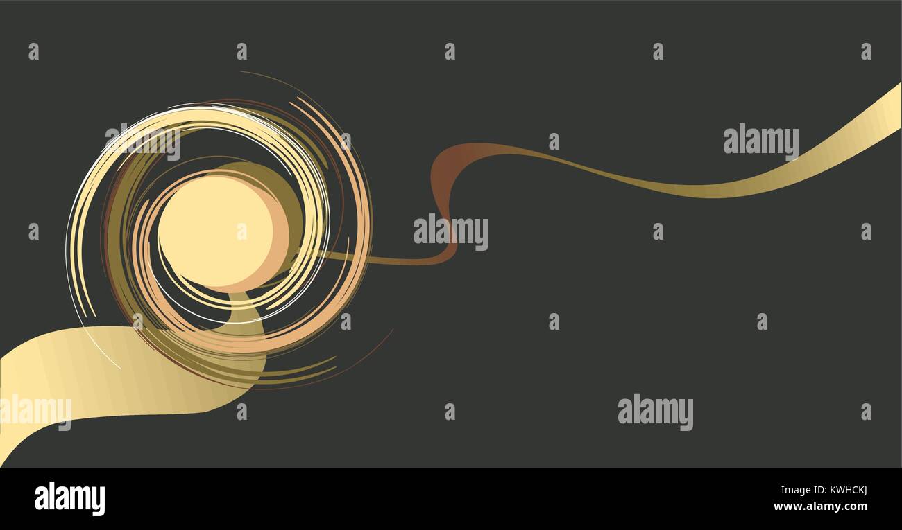Golden wave.Abstract banner.Vector Stock Vector Image & Art - Alamy
