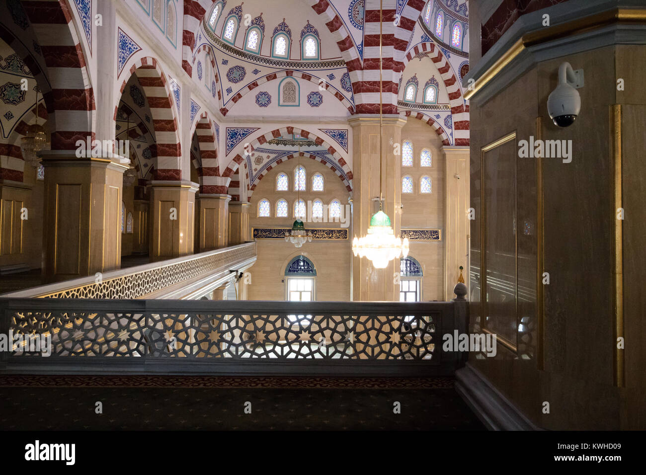 Interiors of the Heart of Chechnya Mosque, the mosque design is based ...