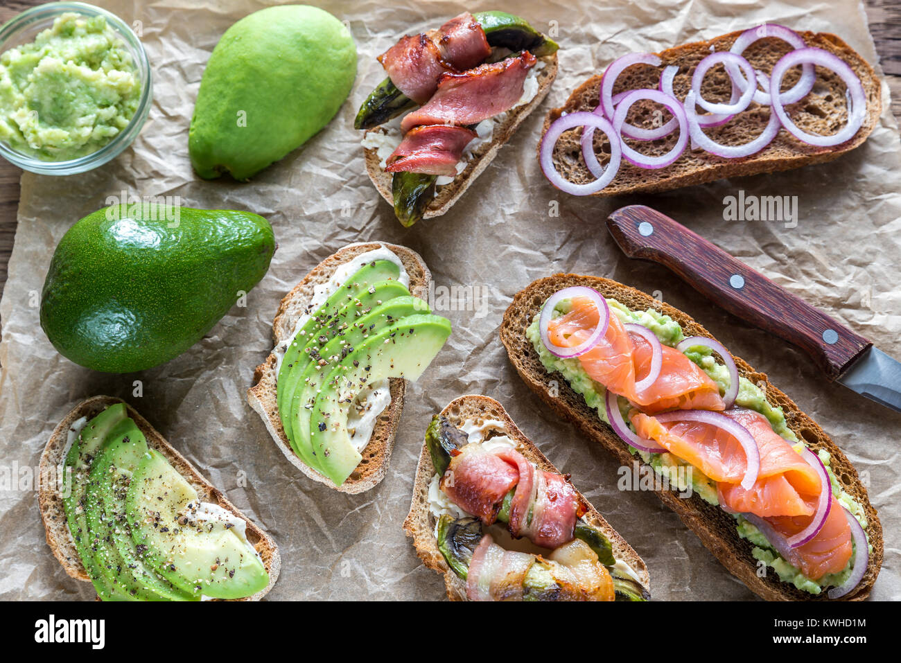 Guacamole with toppings hi-res stock photography and images - Alamy
