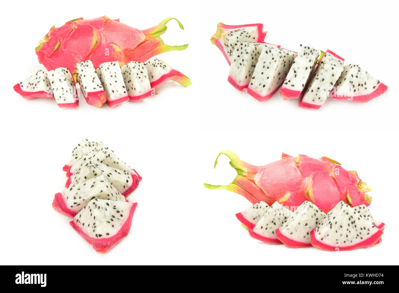Group of pitaya on a white background Stock Photo - Alamy
