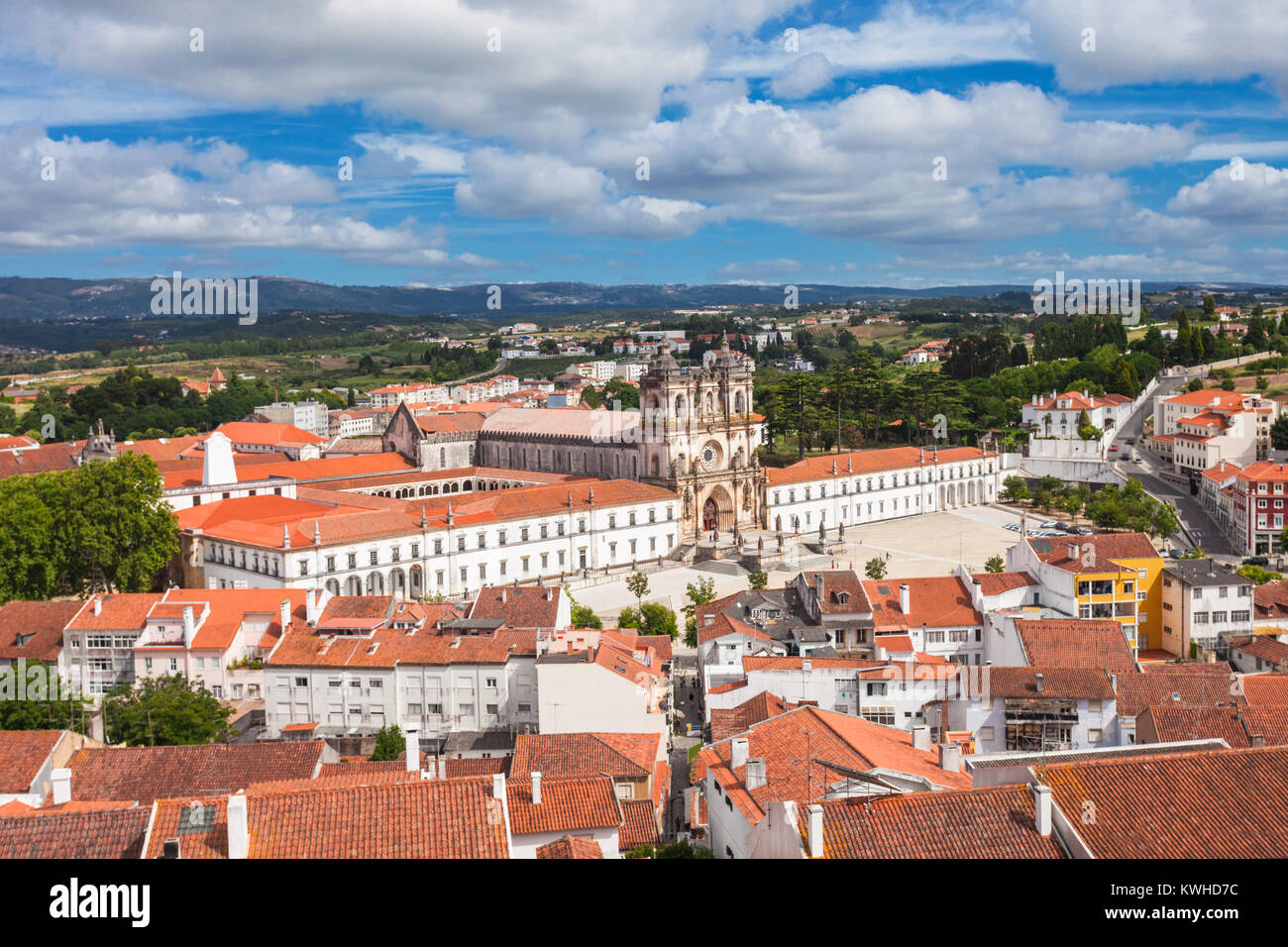 Aerial view of Alcobaca Monastery in Alcobaca, Portugal Stock Photo - Alamy