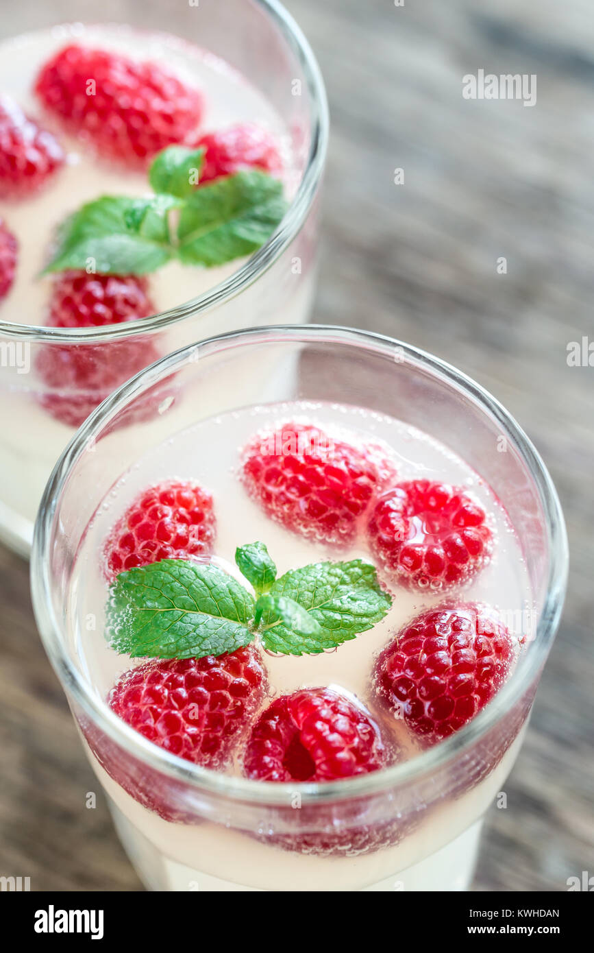 Sparkling Raspberry - Limoncello Cocktail Stock Photo - Alamy