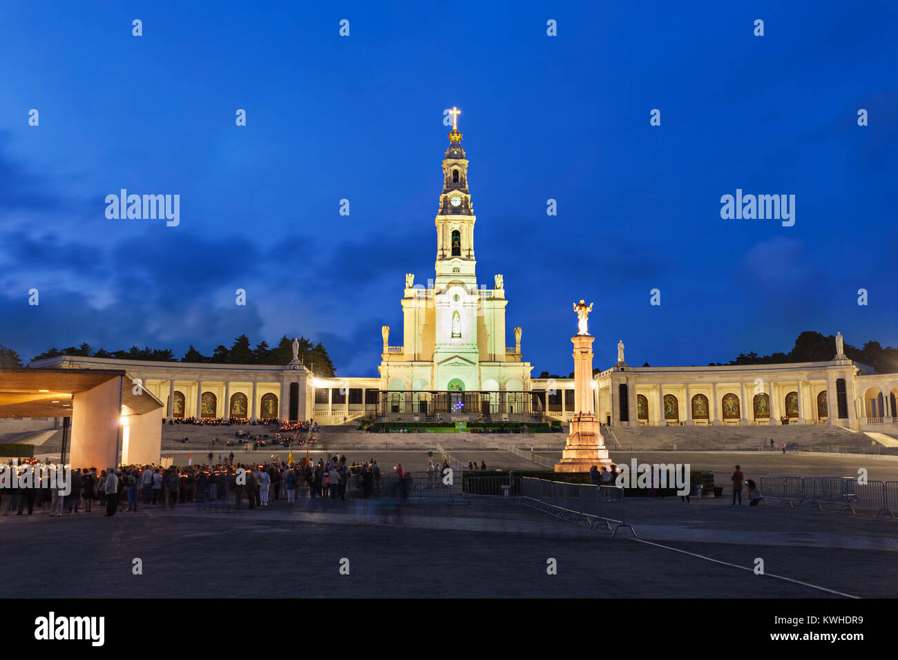 The Sanctuary of Fatima at the night, Fatima, Portugal Stock Photo - Alamy