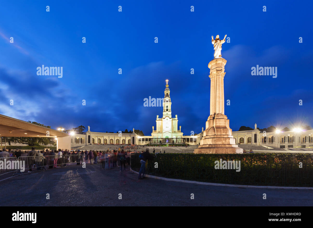 The Sanctuary of Fatima at the night, Fatima, Portugal Stock Photo - Alamy